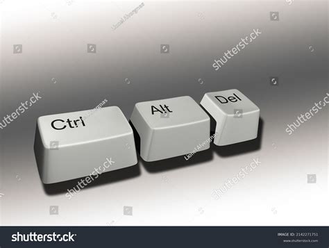 D Illustration Ctrl Alt Del Combo Stock Illustration Shutterstock