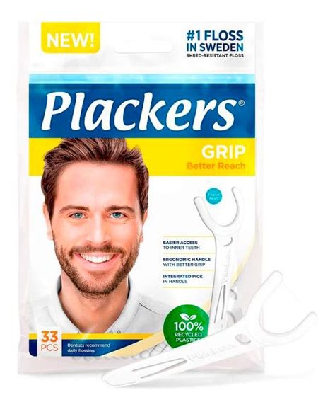 Köp Plackers Grip Better Reach Flossers 33 St På