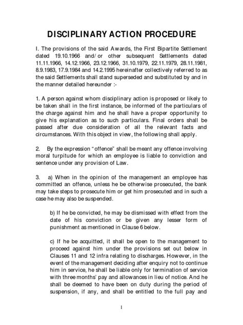 Disciplinary Action Procedure Pdf Sexual Harassment Employment