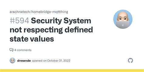 Security System Not Respecting Defined State Values Issue Arachnetech Homebridge
