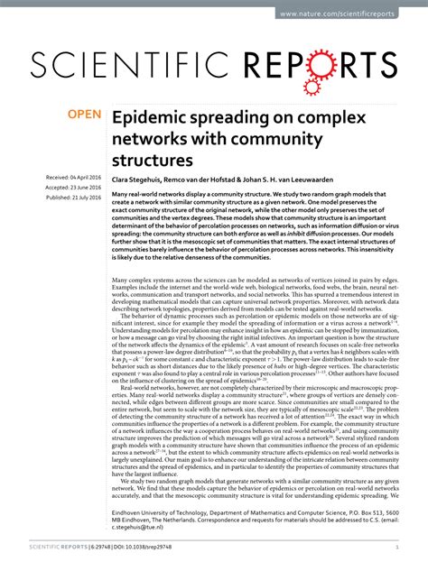 pdf epidemic spreading on complex networks with community structures