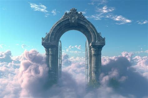 Premium Photo Arched Gate Surreal Generate Ai
