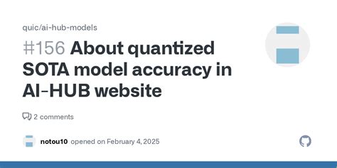 about quantized sota model accuracy in ai hub website · issue 156