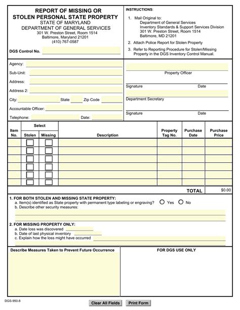 Form Dgs 950 8 Fill Out Sign Online And Download Fillable Pdf