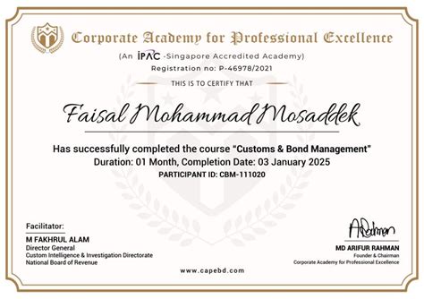 practical legal compliance with custom issues faisal mohammad mosaddek