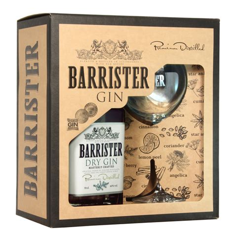 Barrister Dry Gin, GLASS SET - Darčekové balenia s pohármi | Alko90.sk