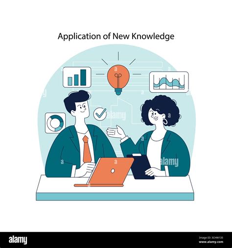 Vector Illustration Of Two Professionals Discussing New Business
