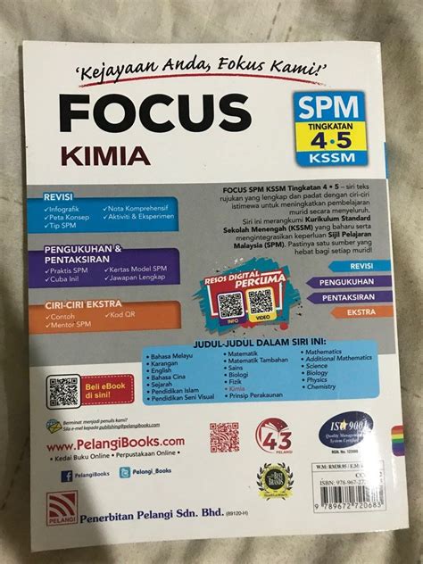 Spm Kimia Tingkatan 4 And 5 Kssm Hobbies And Toys Books And Magazines