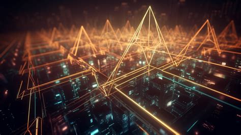 Sci Fi Illustration Neon Orange Glowing Background In 3d Rendered