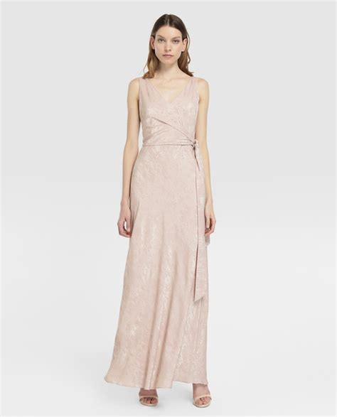 Vestido Largo De Fiesta En Color Nude Lauren Ralph Lauren Moda El