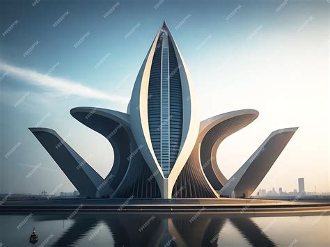 Premium Photo Futuristic Building Architecture Exterior Design Inspiration Ai Generated