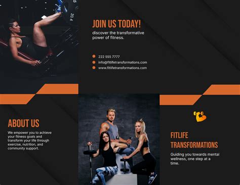 Free Gym And Fitness Brochure Template To Edit Online