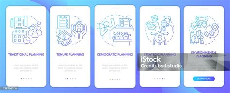 Perencanaan Penggunaan Lahan Layar Aplikasi Seluler Onboarding Gradien