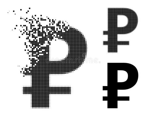 Burst Pixel Sex Symbol Glyph With Halftone Version Stock Vector