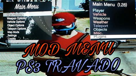 MOD MENU NO PS3 TRAVADO GTA V YouTube
