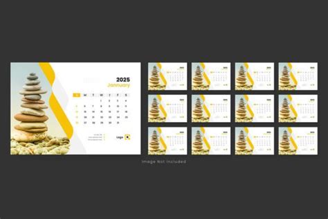 Desk Calendar 2025 Design Graphic By Creative Pixa · Creative Fabrica