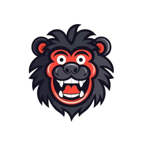 Мультфильм лев на белом фоне Премиум векторы