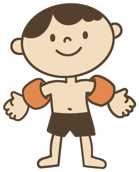 水着を着た子供の無料イラスト｜手書き風 かわいいフリー素材屋「いらすと係」