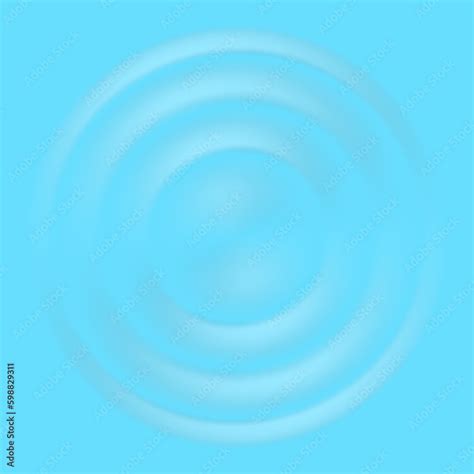 Vetor De Water Ripple Effect Top View Realistic Caustic Drop Or Sound Wave Splash Effect