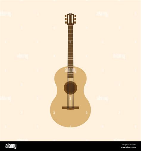 Acoustique guitare à six cordes avec illustration et ont de jeunes