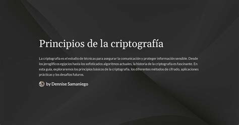 Principios De La Criptografía