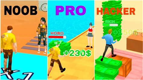 Noob Vs Pro Vs Hacker Money Run 3d Youtube