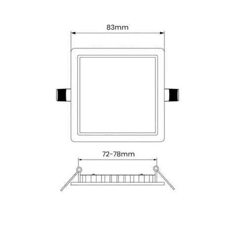 Slim Square 3w Led Panel Limemt Online Lighting Shop Malta Hanging