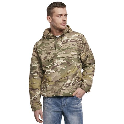 Brandit Windbreaker Jacket Tactical Camo Fleece Lined