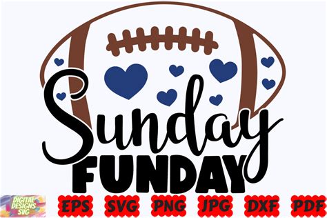 Sunday Funday Svg Sunday Svg Football Graphic By