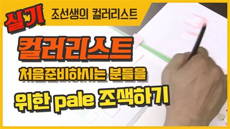 컬러리스트 처음하시는 분들을 위한 Pale색조 쉽게 조색하기 Youtube