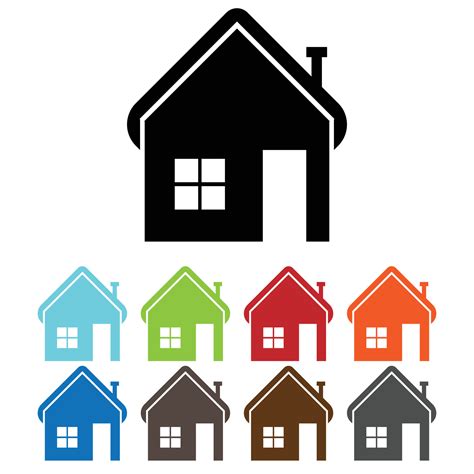 Icono De La Casa Con Juego De Colores 13501360 Vector En Vecteezy