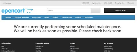 Activate Maintenance Mode • Opencart 2 Tutorial Fastcomet