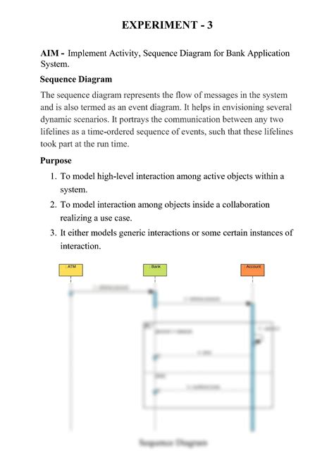 SOLUTION Implement Activity Sequence Diagram For Bank Application System Studypool