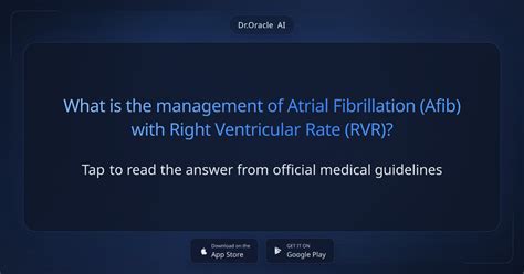 What Is The Management Of Atrial Fibrillation Afib With Right