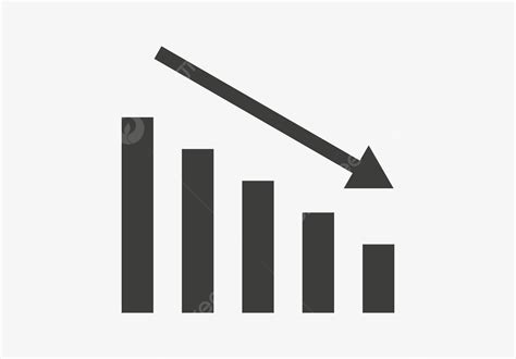 Decrease Icon On White Background Chart Icon Crisis Data Statistics Vector Crisis Data