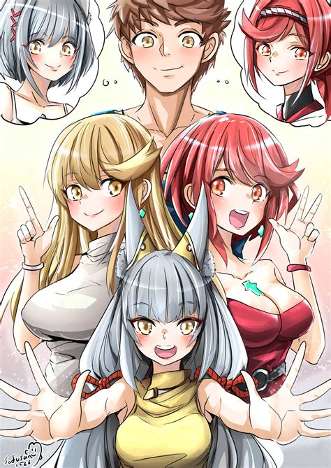 Pyra Mythra Nia Rex Nia And More Xenoblade Chronicles And More Drawn By Sofusan