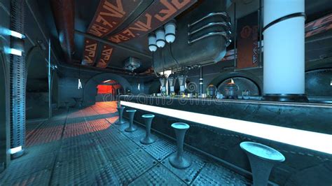 3d Rendering Of The Spacecraft Inside Stock Illustration Illustration