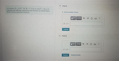 Solved How To Solve Let Vectors A103b