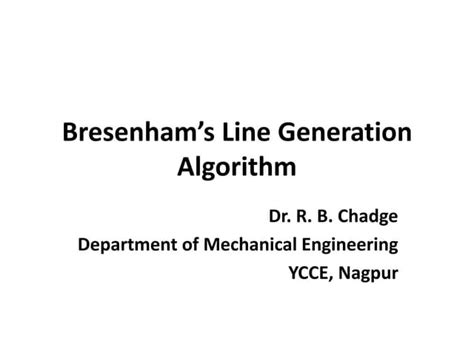 Bresenhems Line Genration Derivation For Mtech Pdf Computing