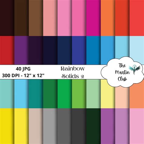 Solid Colors Background Digital Papers Bright Solid Digital Scrapbook
