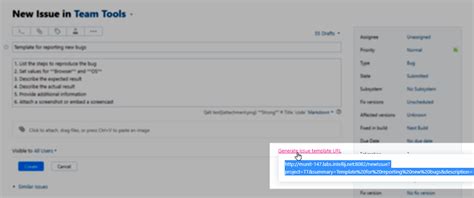 Generate An Issue Template Url Youtrack Server