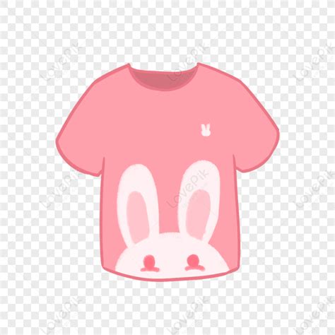 토끼 무늬 핑크색 티셔츠 Png 일러스트 무료 다운로드 Lovepik