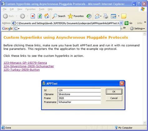 Custom Hyperlinks Using Asynchronous Pluggable Protocols Codeproject