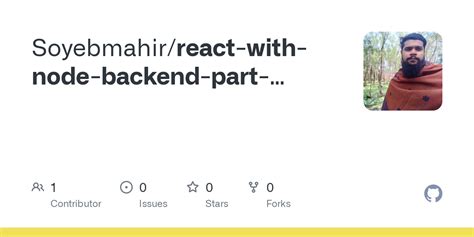 github soyebmahir react with node backend part simple