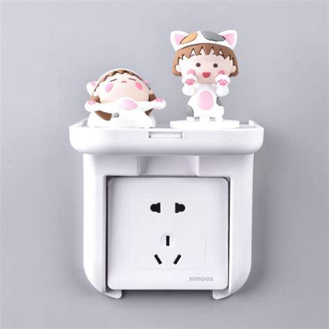 Socket Storage Rack Mobile Phone Hole Socket Bracket Punch Free Wall
