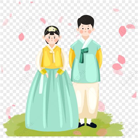 추석 일러스트 화려한 한국 전통 의상 캐릭터 일러스트 한복아름다운제전 Png 일러스트 무료 다운로드 Lovepik