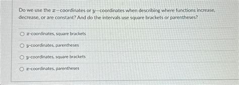 solved do we use the x coordinates or y coordinates when