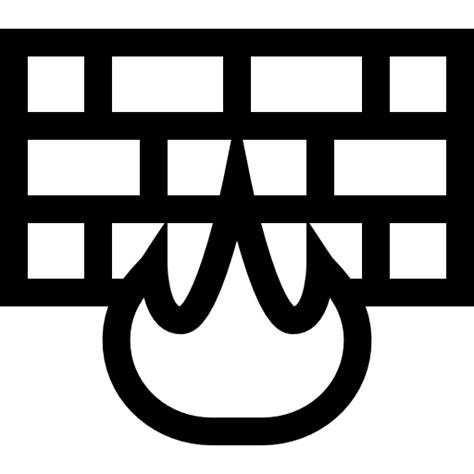 Firewall Basic Straight Lineal Icon Firewall Basic Straight Lineal Icon