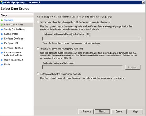 Adfs 20 Relying Party Trust Configuration Joomla Documentation