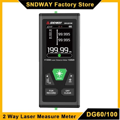 SNDWAY SW DG60 SW DG100 Two Directions Digital Laser Measure Meter Rangefinder Green Laser Back